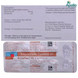 Brutaflam 90 Tablet | Uses, Side Effects, Price | Apollo Pharmacy