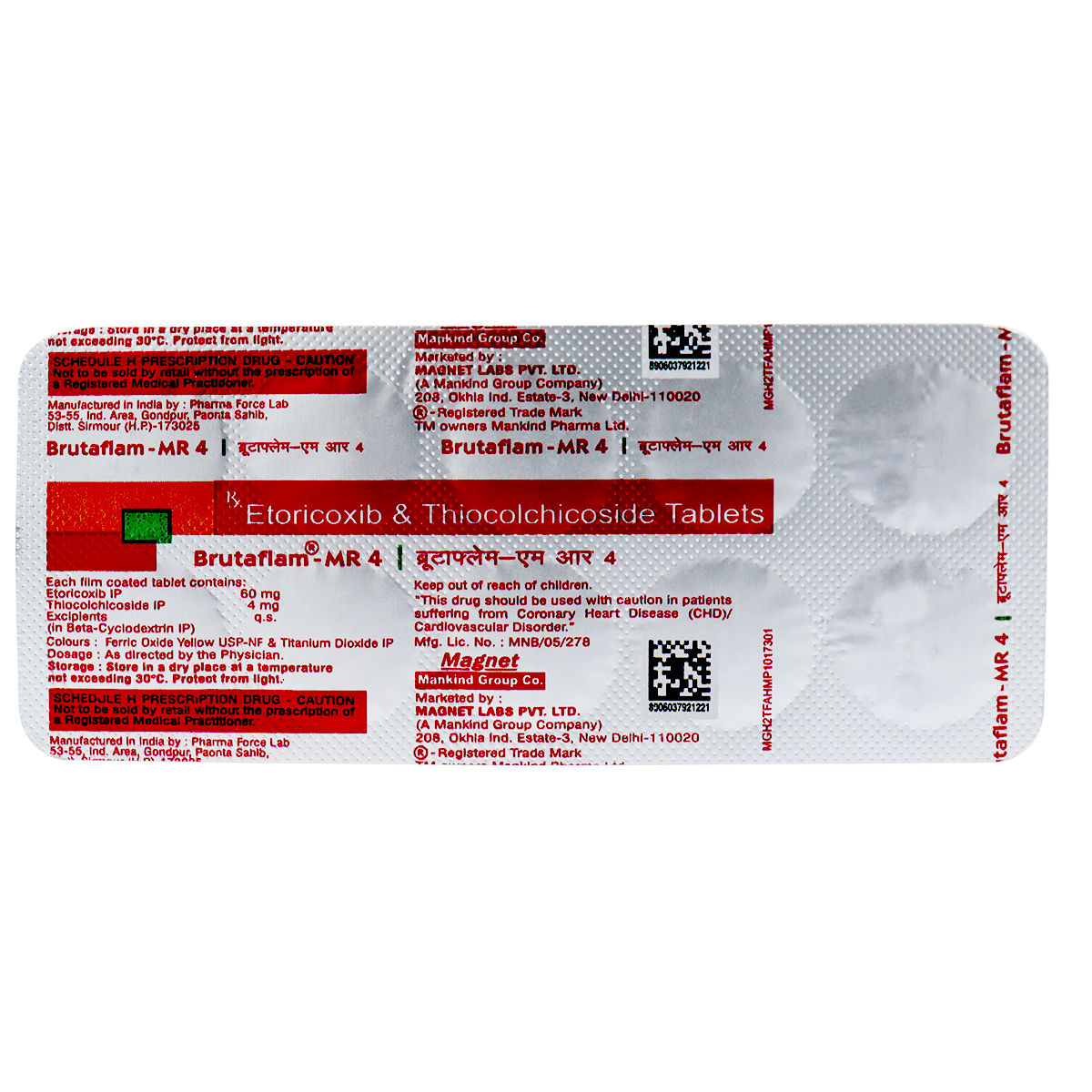 Brutaflam-MR 4 Tablet | Uses, Side Effects, Price | Apollo Pharmacy