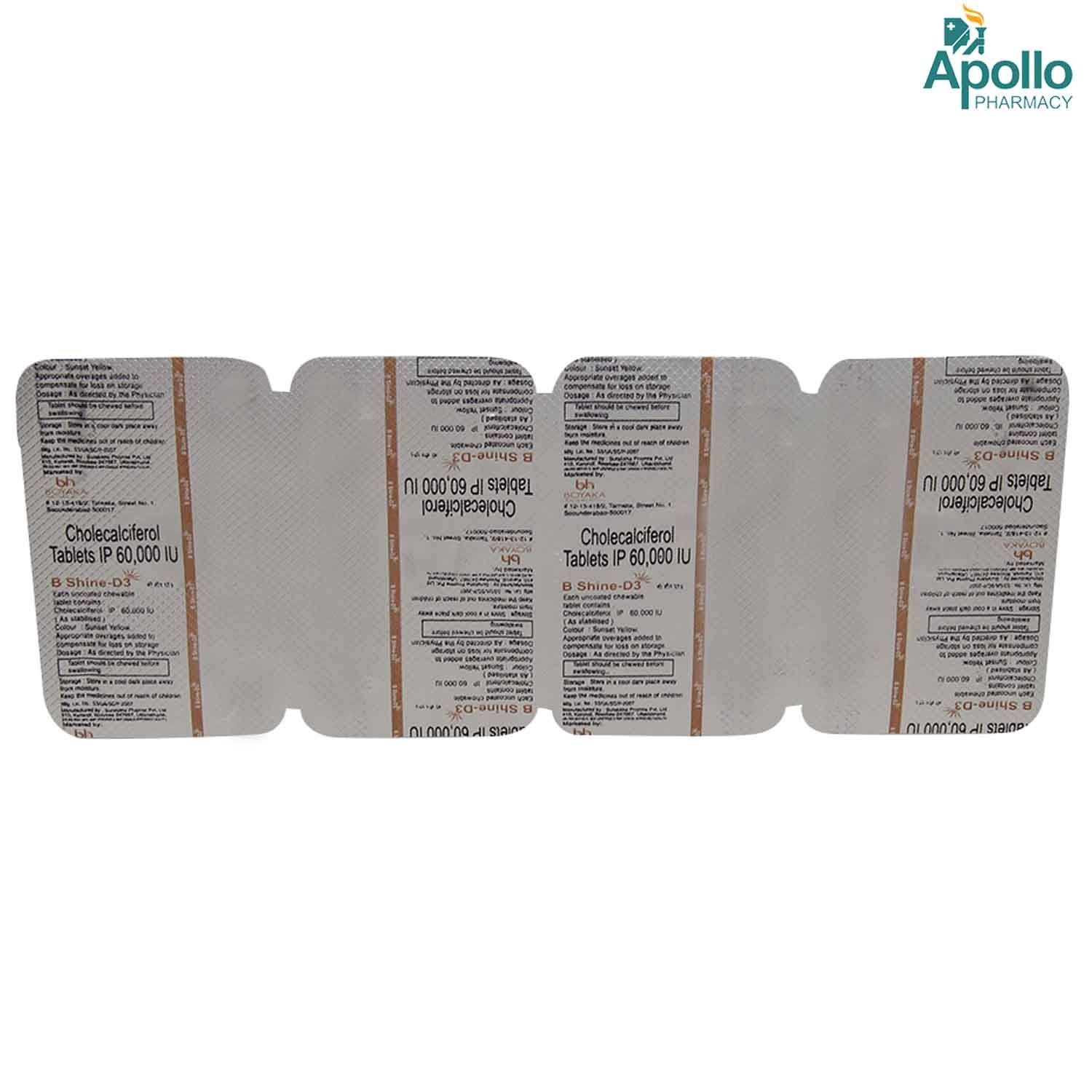 B Shine-D3 Chewable Tablet 1's Price, Uses, Side Effects, Composition ...