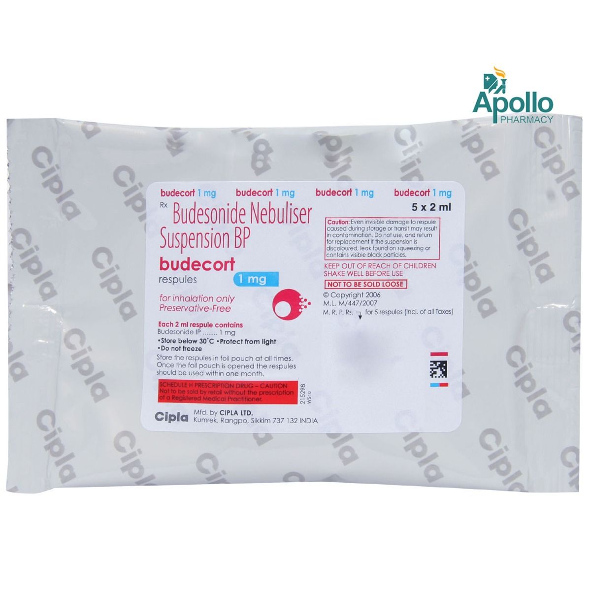 Budecort 1 mg Respules 5 x 2 ml | Uses, Side Effects, Price | Apollo ...