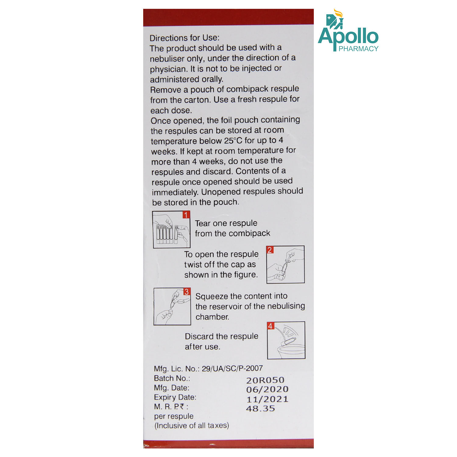 Budamate Neb 0.5 mg Respules 7x2 ml Price, Uses, Side Effects ...