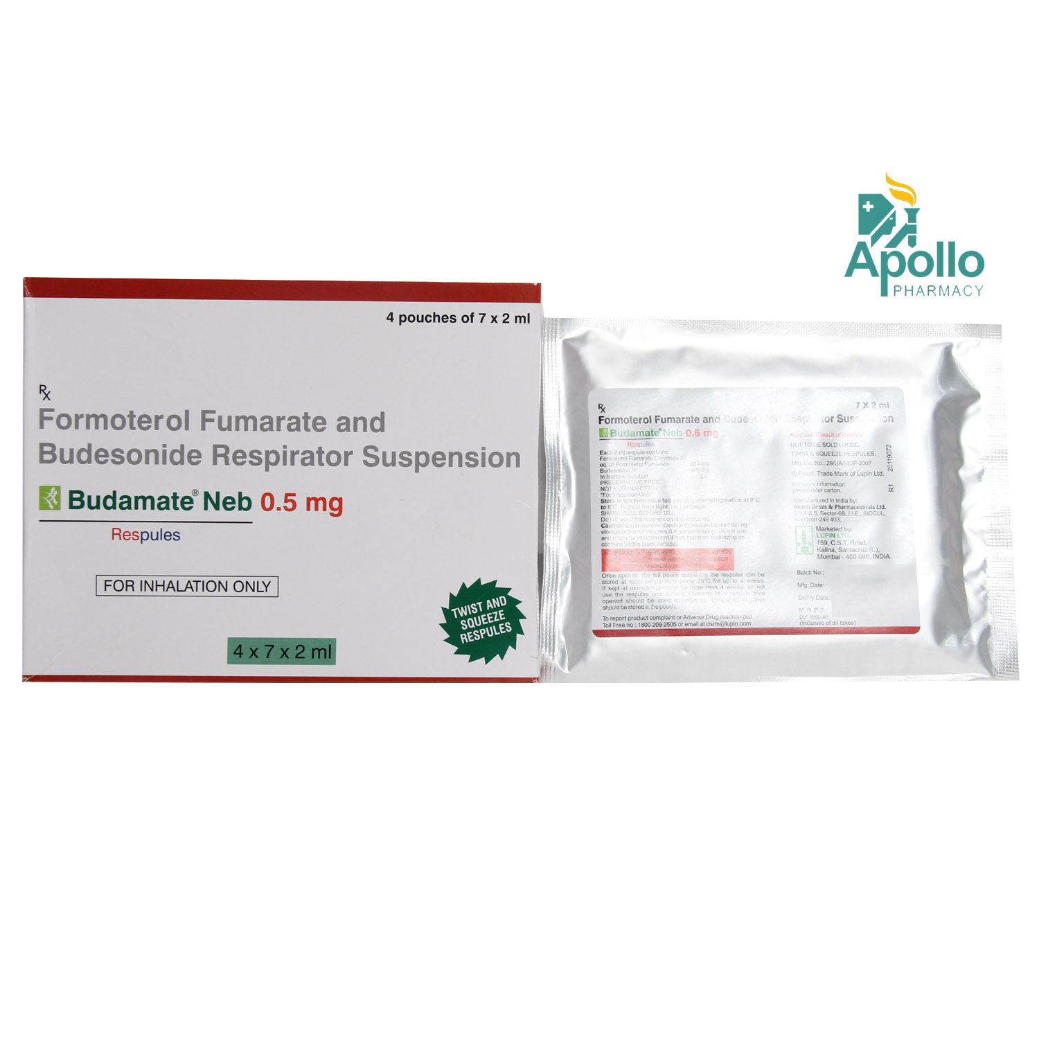Budamate Neb 0.5 mg Respules 7x2 ml Price, Uses, Side Effects ...