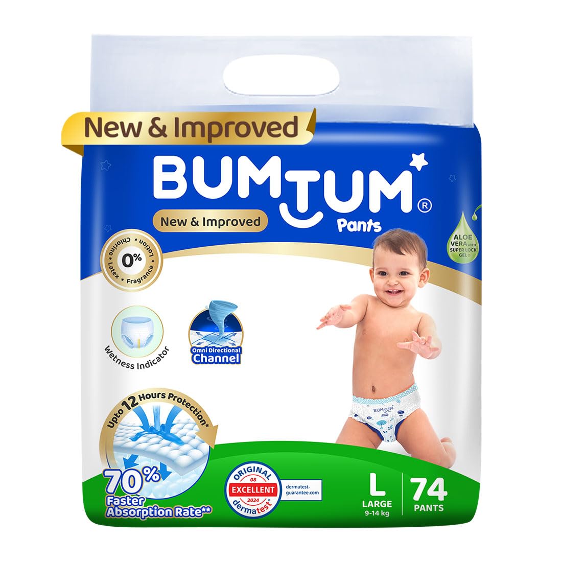 Buy Bumtum Baby Diaper Pants Large, 74 Count | 19 Minutes Delivery ...