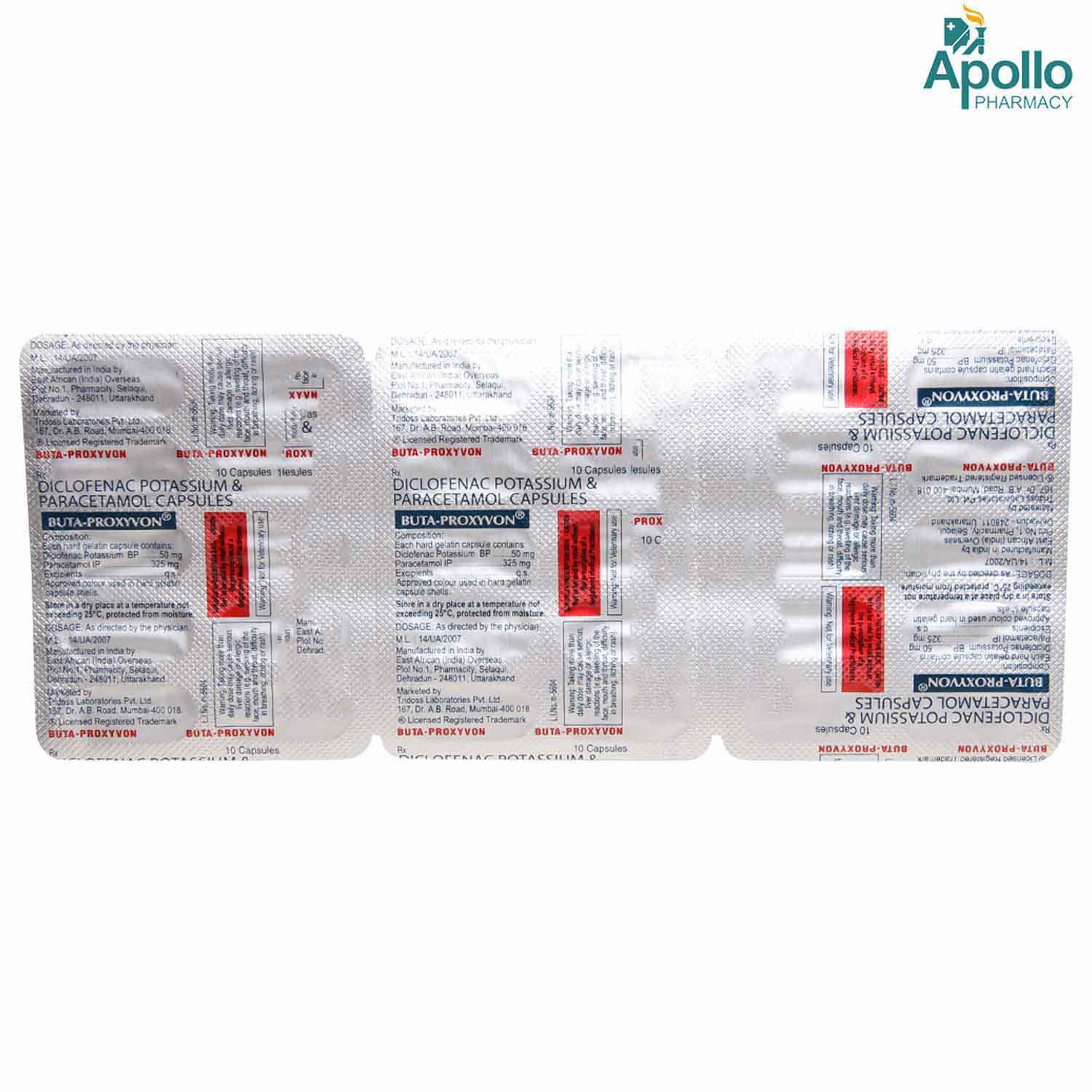 Buta Proxyvon Capsule 10's Price, Uses, Side Effects, Composition ...