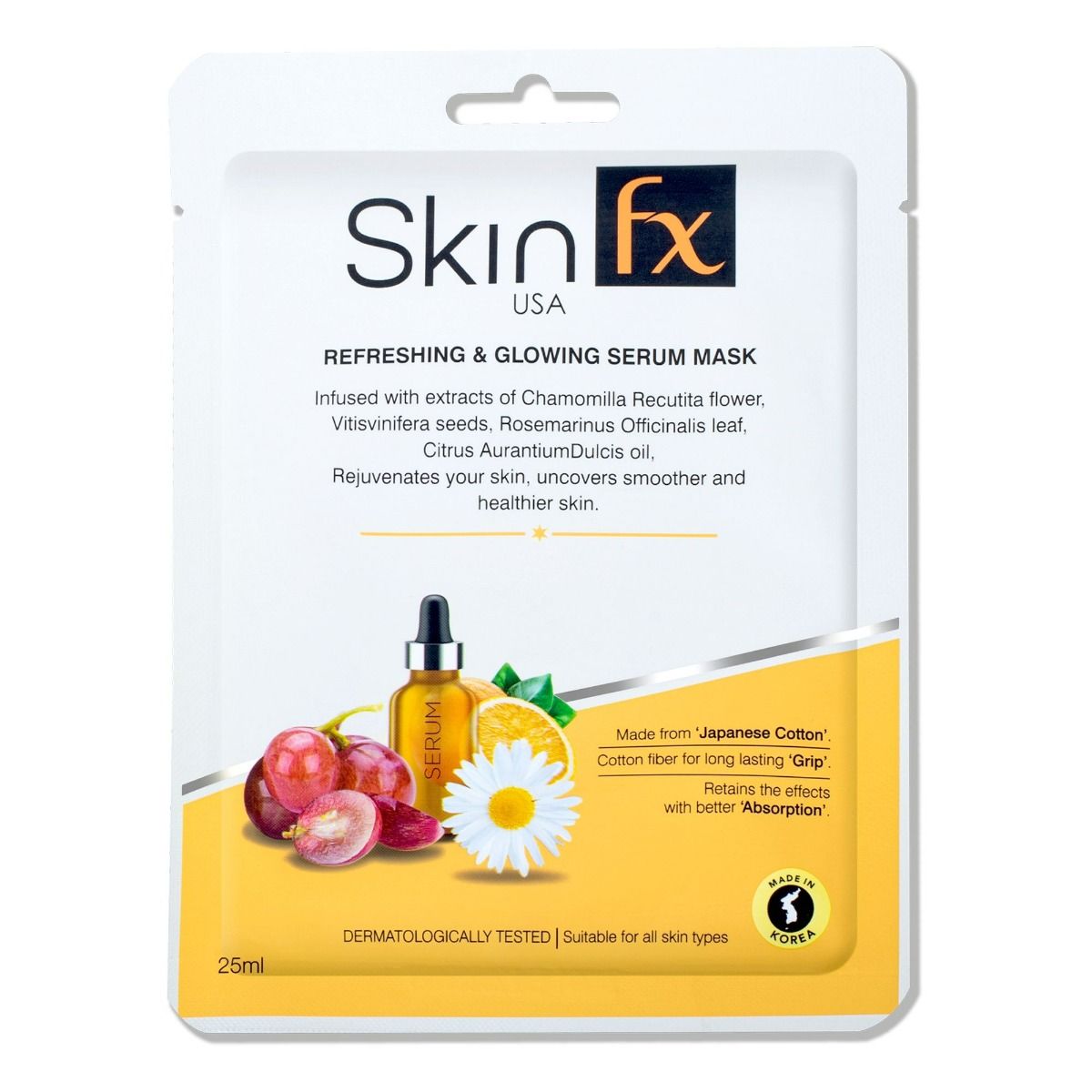 Skin Fx Refreshing & Glowing Serum Mask, 25 ml Price, Uses, Side ...