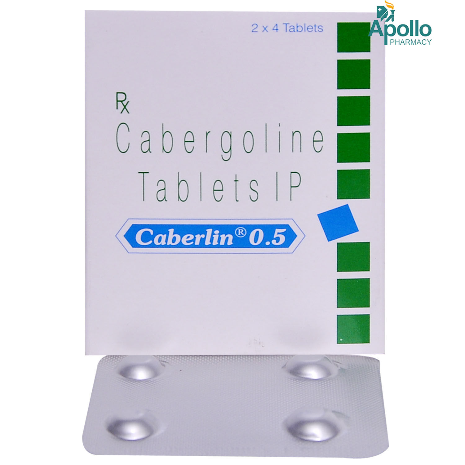 Caberlin 0.5 Tablet 4's Price, Uses, Side Effects, Composition - Apollo ...