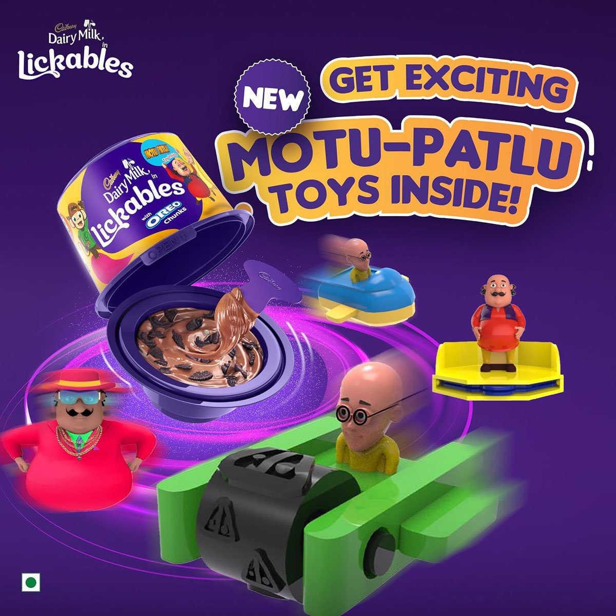 Buy Cadbury Dairy Milk Lickables Chocolate with Oreo Chunks, 20 gm | 19 ...
