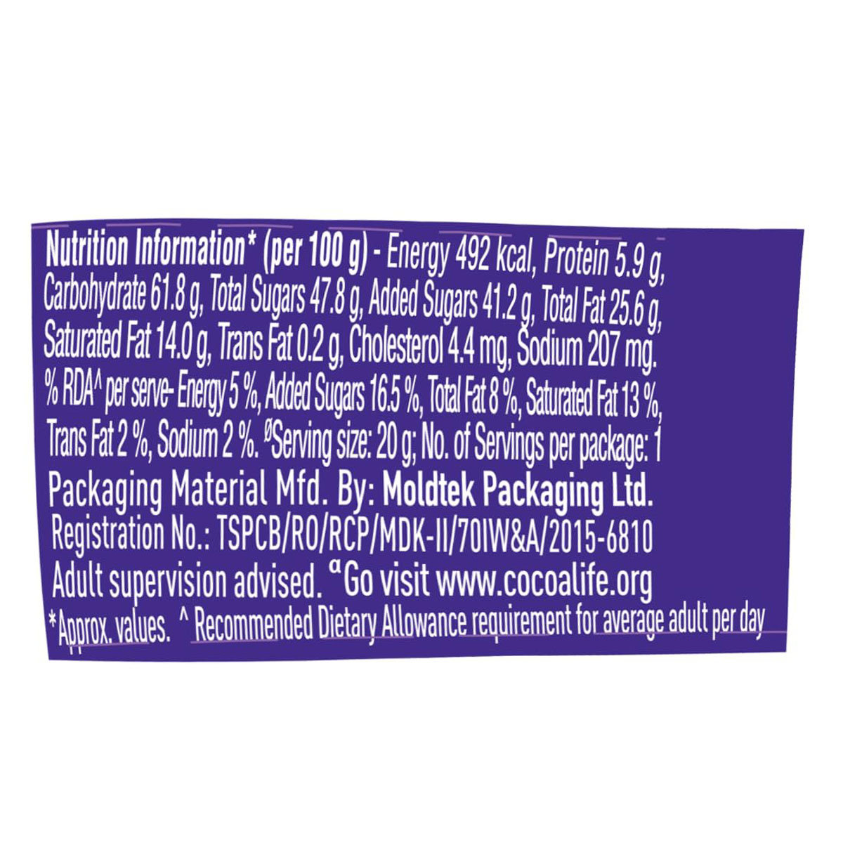 Buy Cadbury Dairy Milk Lickables Chocolate with Oreo Chunks, 20 gm | 19 ...