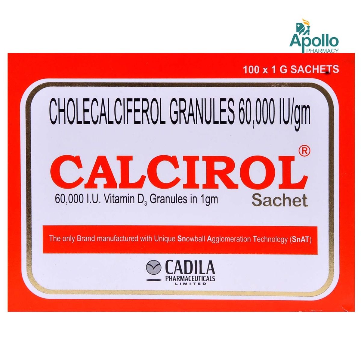 Calcirol Sachet 1 gm | Uses, Side Effects, Price | Apollo Pharmacy