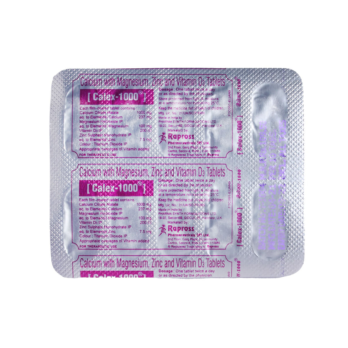 Calex-1000 Tablet 10's Price, Uses, Side Effects, Composition - Apollo ...