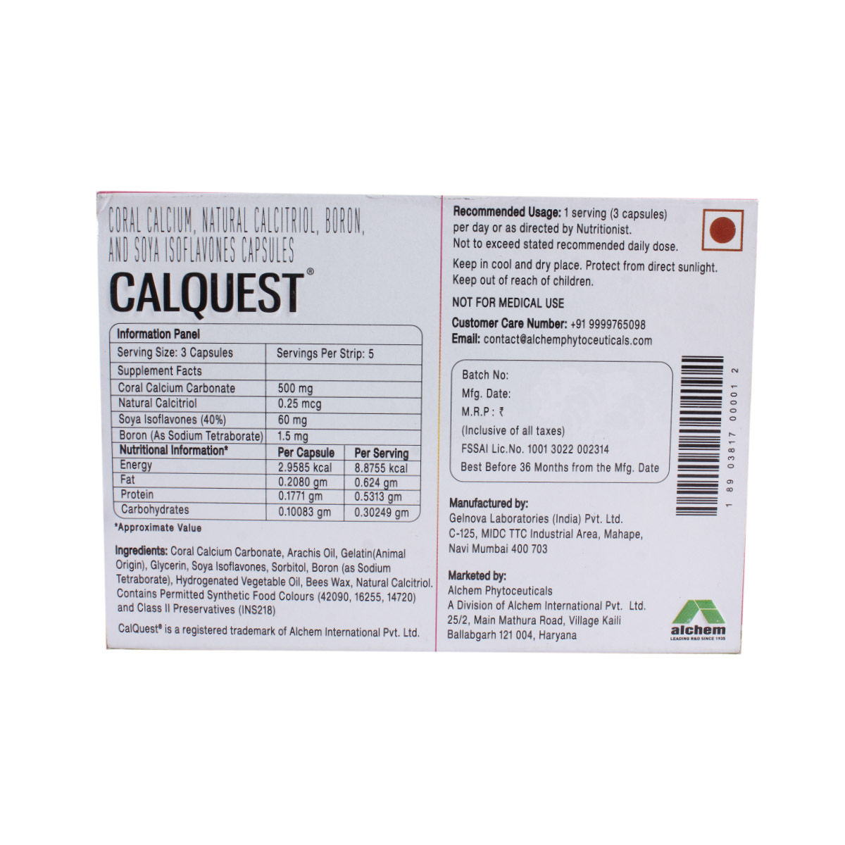 Calquest Capsule 15's Price, Uses, Side Effects, Composition - Apollo ...