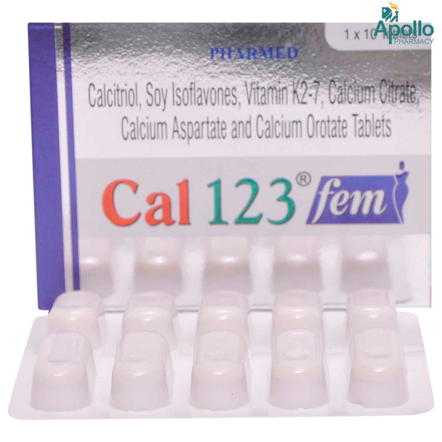 Cal 123 Fem Tablet 10's Price, Uses, Side Effects, Composition - Apollo ...