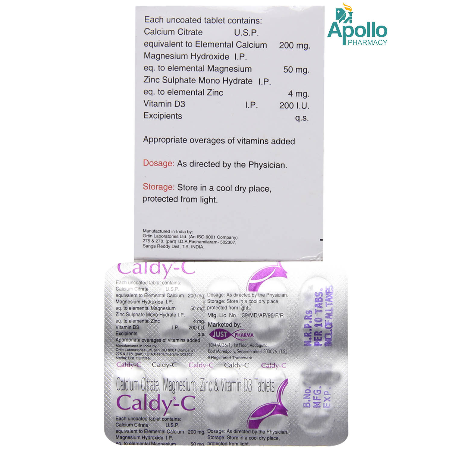 Caldy C Tablet 10's Price, Uses, Side Effects, Composition - Apollo ...
