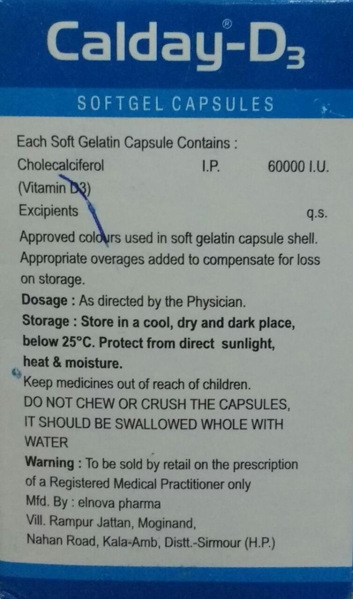 Calday D3 Sofgels 4's Price, Uses, Side Effects, Composition - Apollo ...