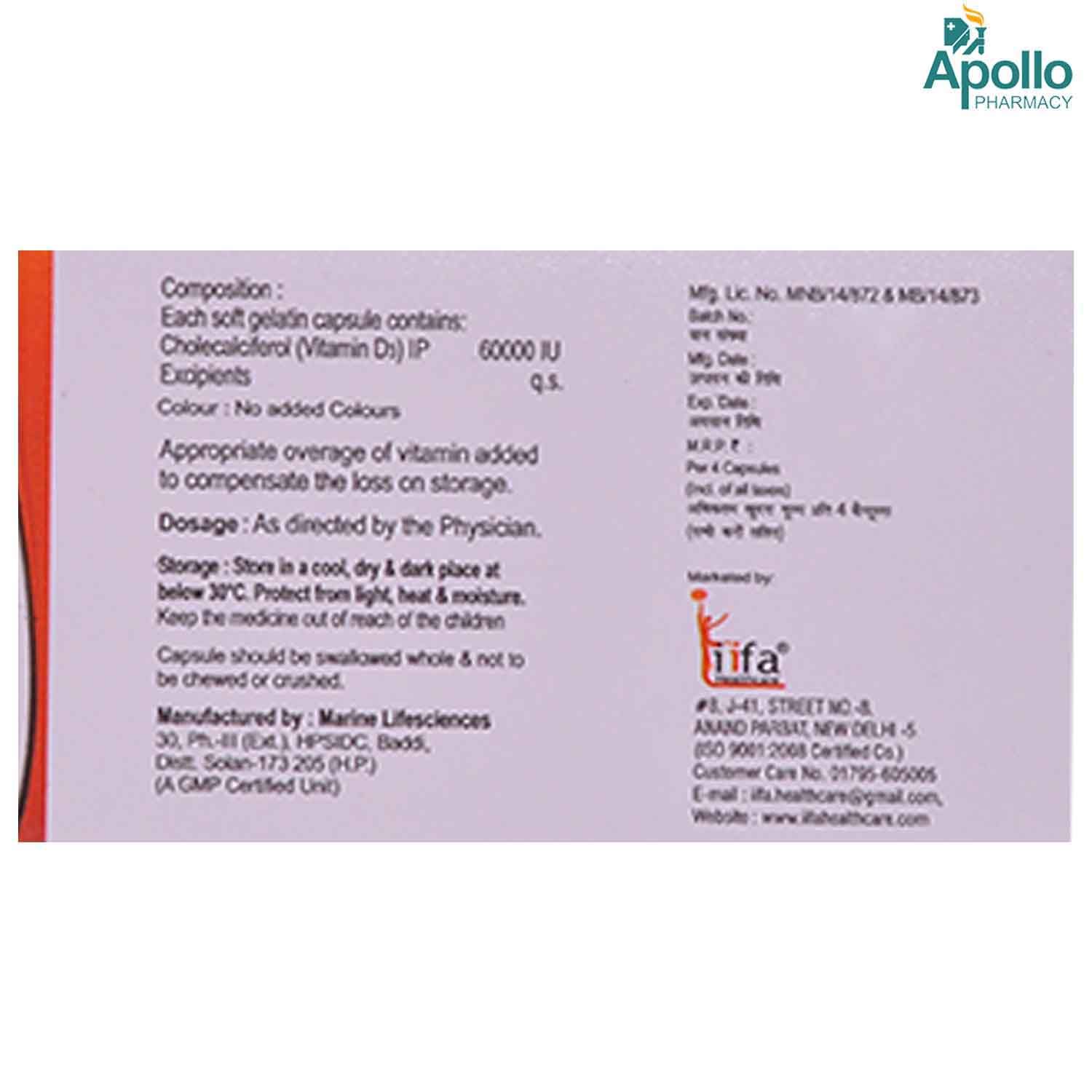 Calvic 60K Capsule 4's Price, Uses, Side Effects, Composition - Apollo ...