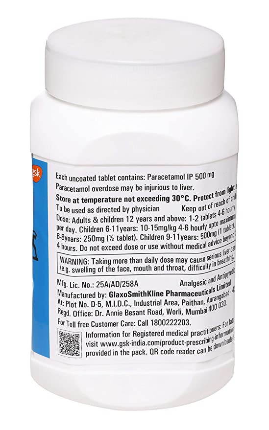 Calpol 500 mg Tablet 1000's Price, Uses, Side Effects, Composition ...