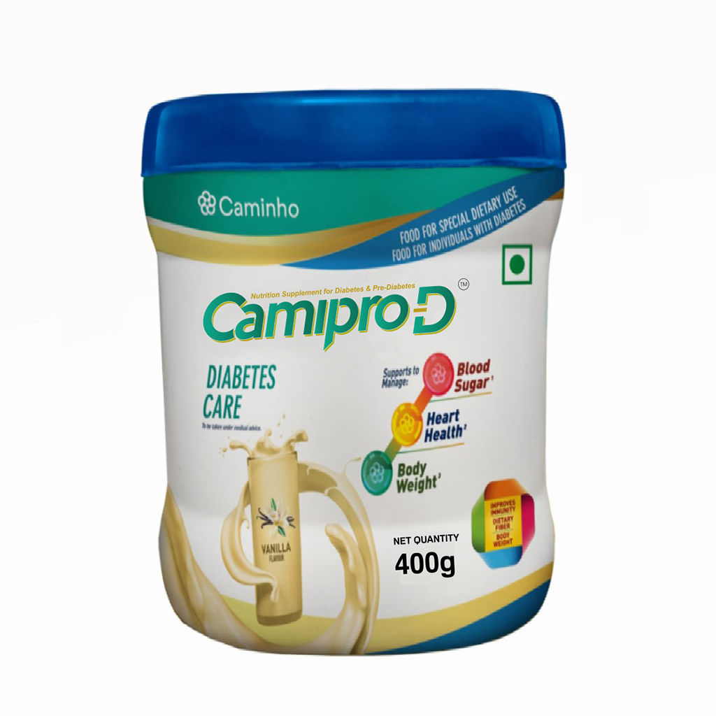 Buy Camipro-D Diabetes Care Vanilla Flvour Powder, 400 gm | 19 Minutes ...
