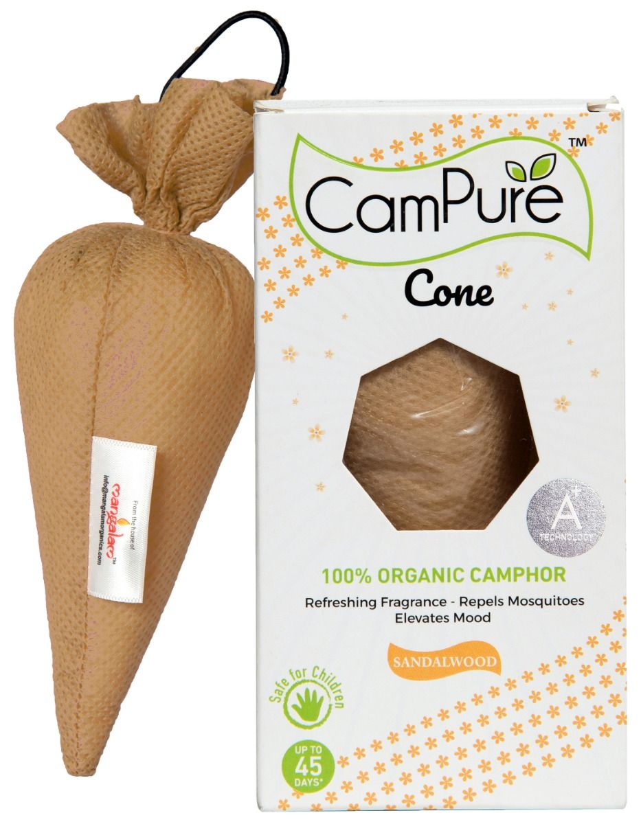 Campure Cone 100% Organic Camphor Sandalwood, 60 gm Price, Uses, Side ...