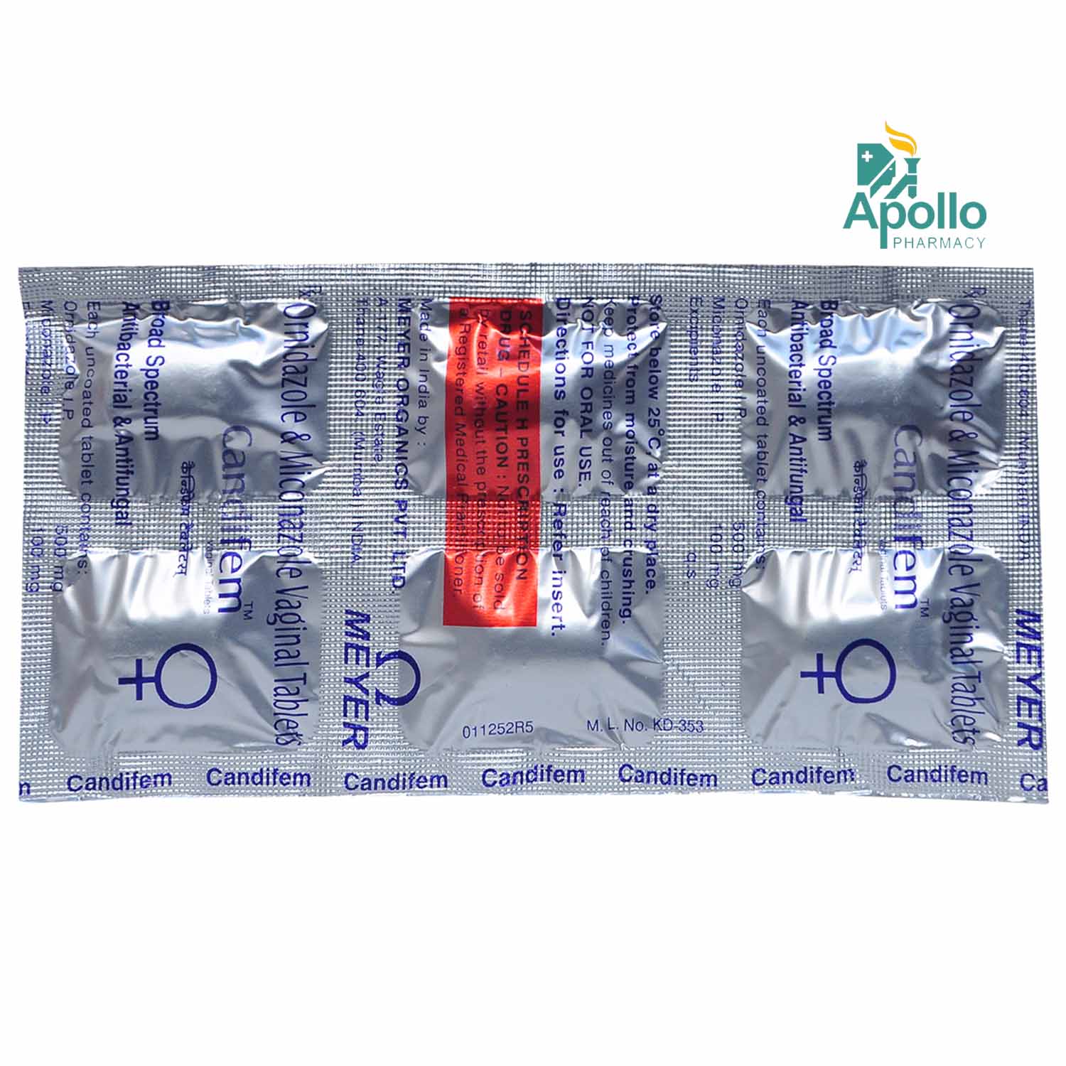 Candifem Vaginal Tablet | Uses, Side Effects, Price | Apollo Pharmacy