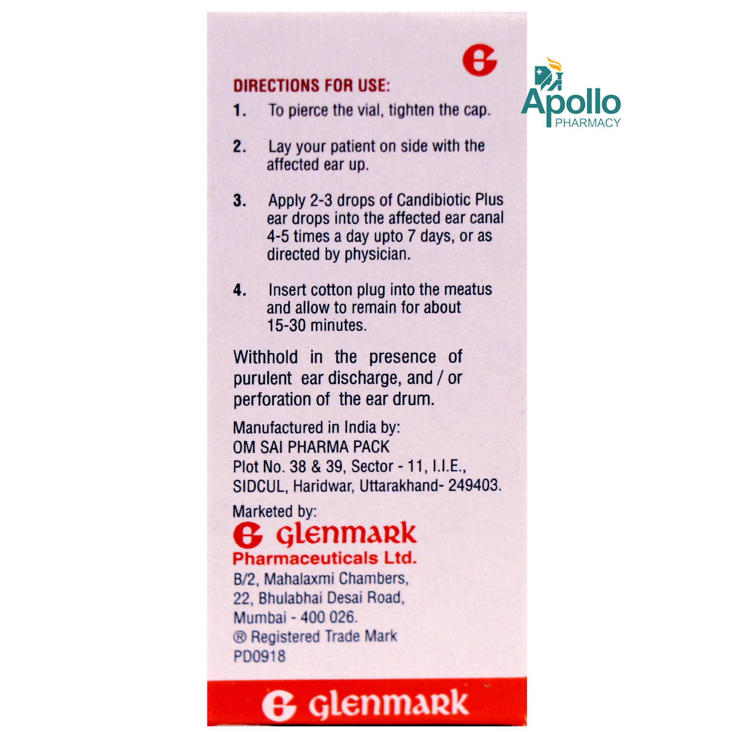 Candibiotic Plus Ear Drops 5 ml | Uses, Side Effects, Price | Apollo ...