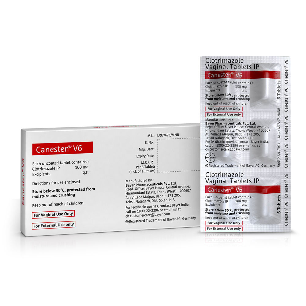 Canesten V6 Tablet | Uses, Side Effects, Price | Apollo Pharmacy