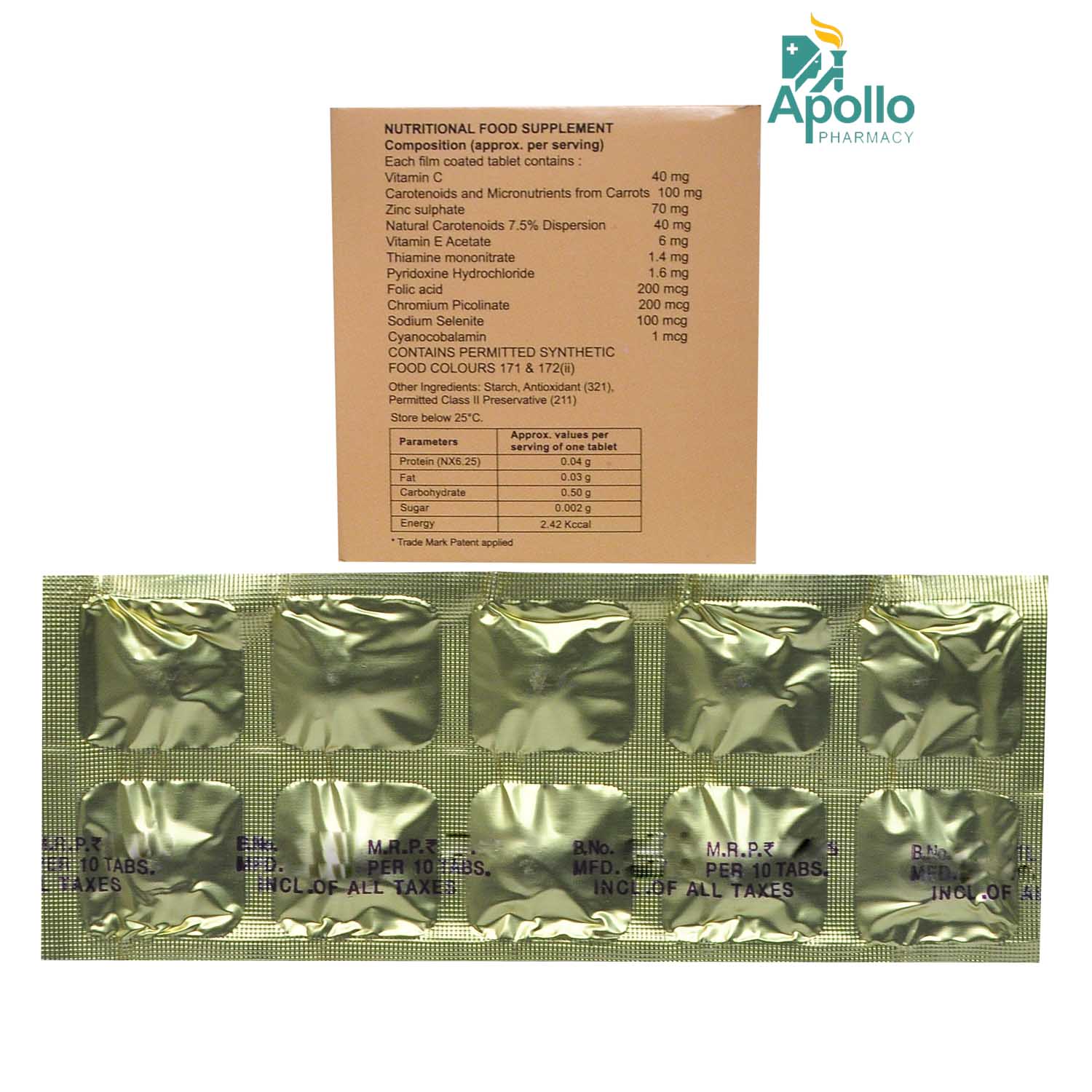 Carofit D Tablet 10's Price, Uses, Side Effects, Composition - Apollo ...