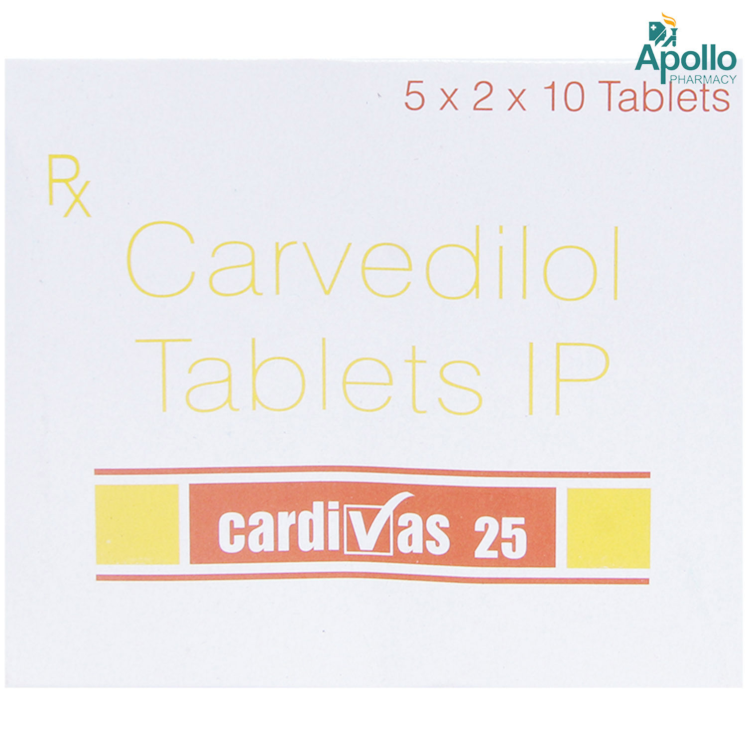 Cardivas 25 Tablet | Uses, Side Effects, Price | Apollo Pharmacy