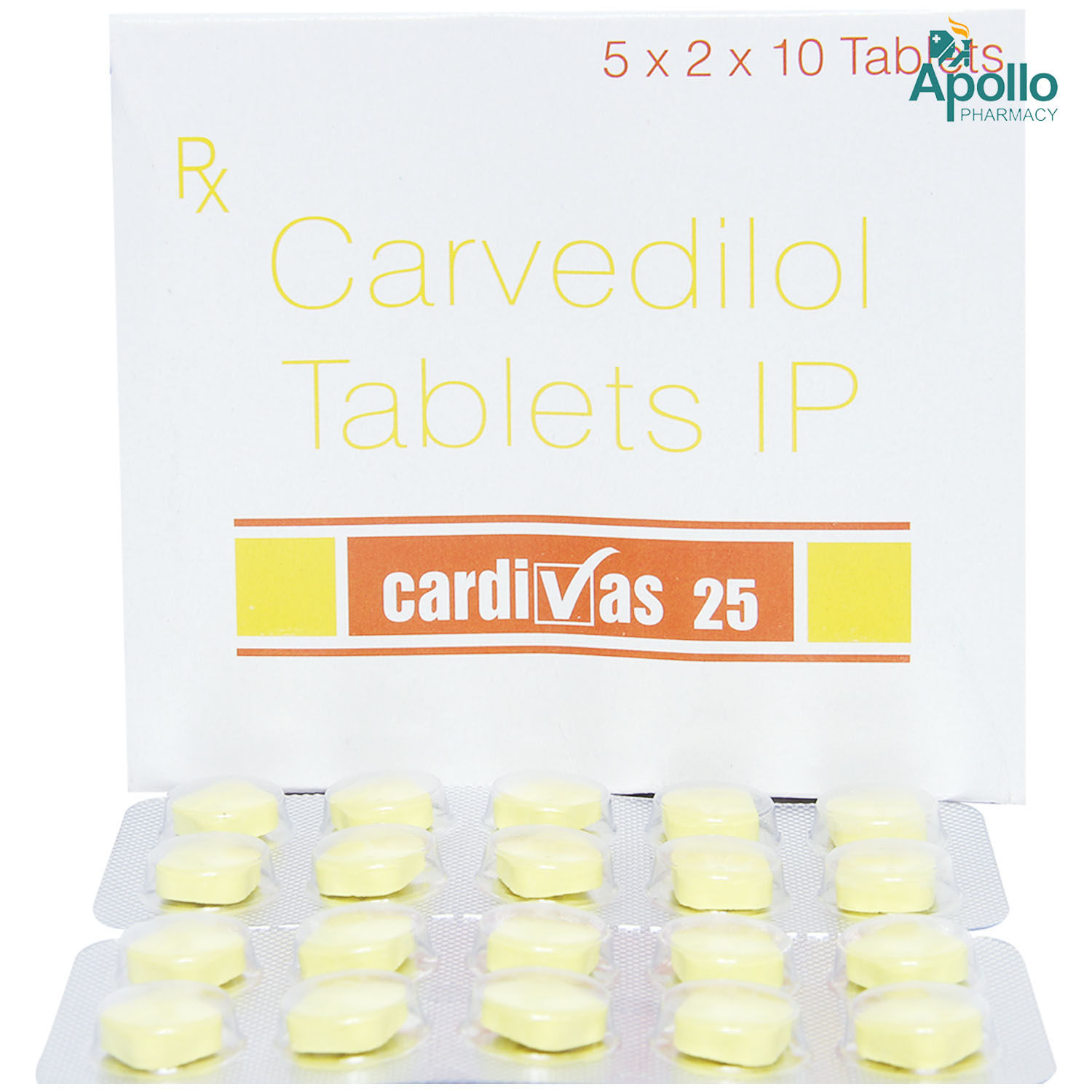 Cardivas 25 Tablet 10's Price, Uses, Side Effects, Composition - Apollo ...