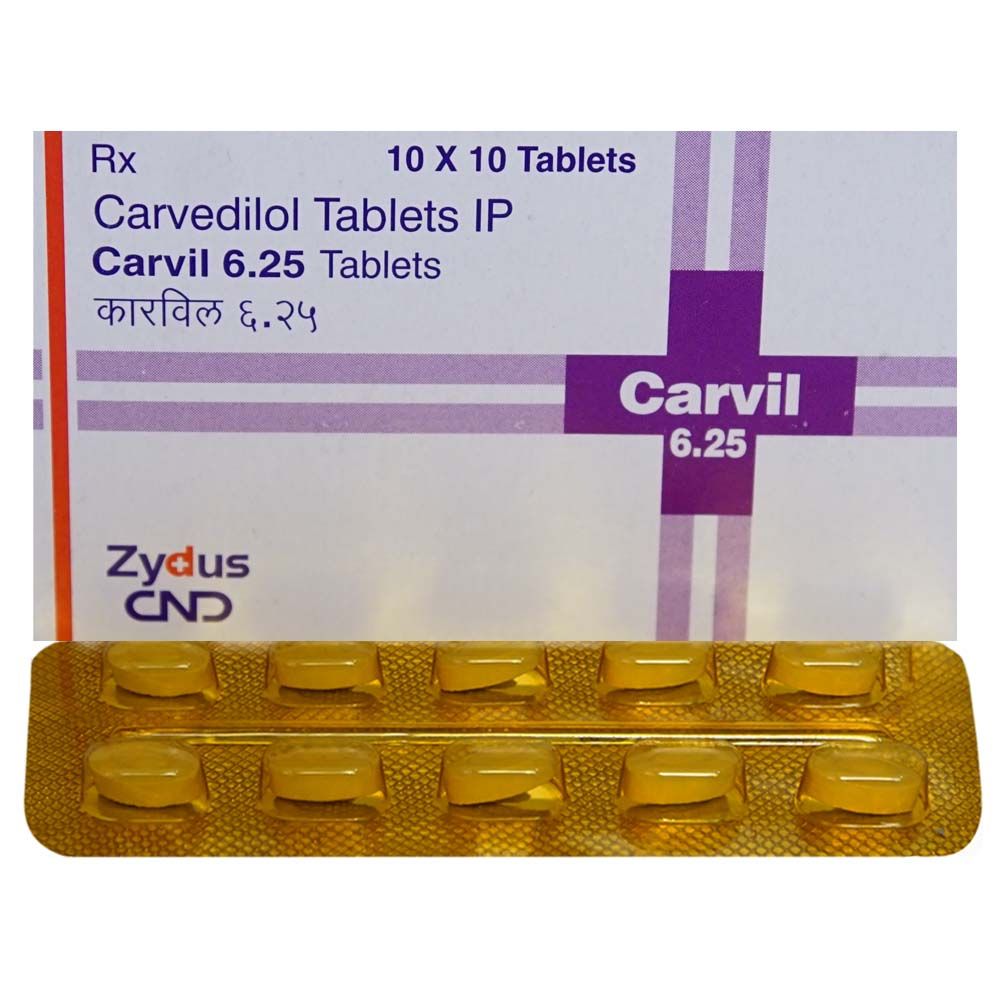 Carvil 6.25 Tablet 10's Price, Uses, Side Effects, Composition - Apollo ...
