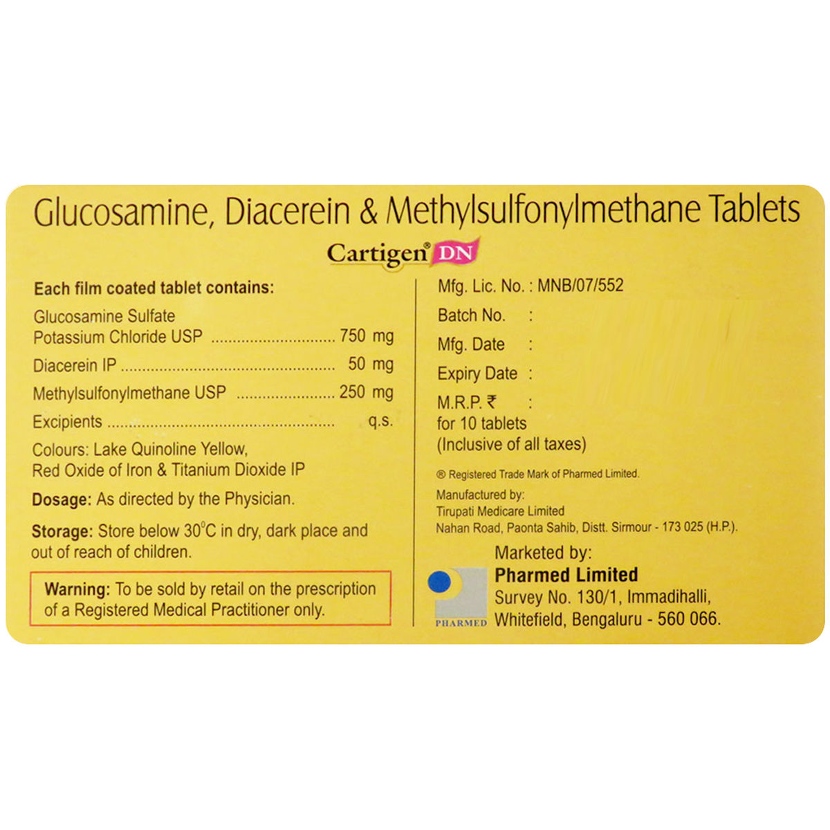 Cartigen DN Tablet 10's | Uses, Side Effects, Price | Apollo Pharmacy