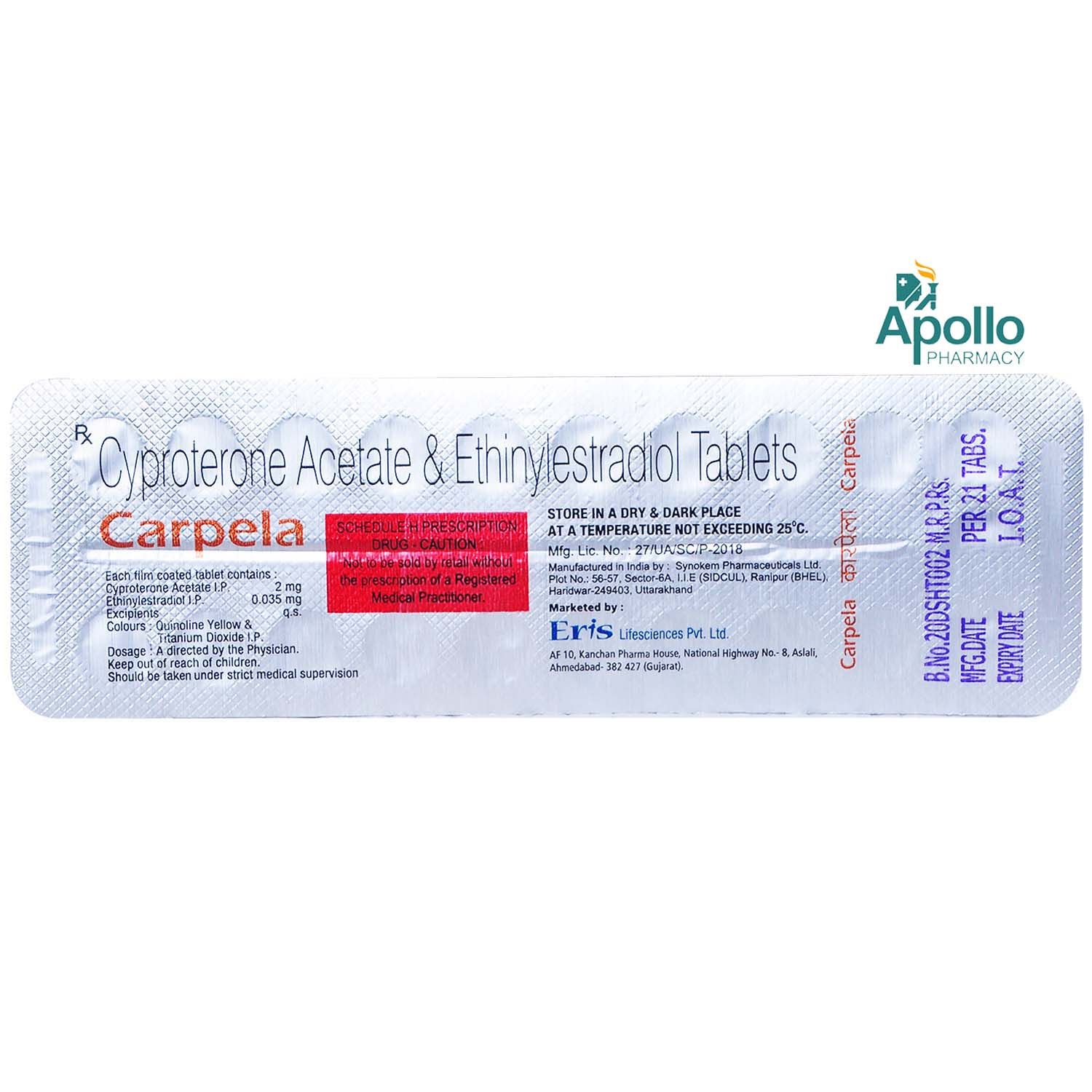 Carpela Tablet 21's Price, Uses, Side Effects, Composition - Apollo ...