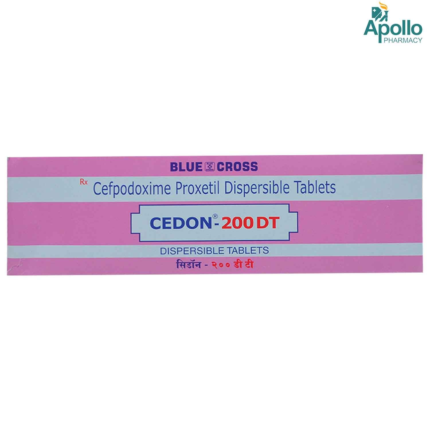 Cedon 200 DT Tablet | Uses, Side Effects, Price | Apollo Pharmacy