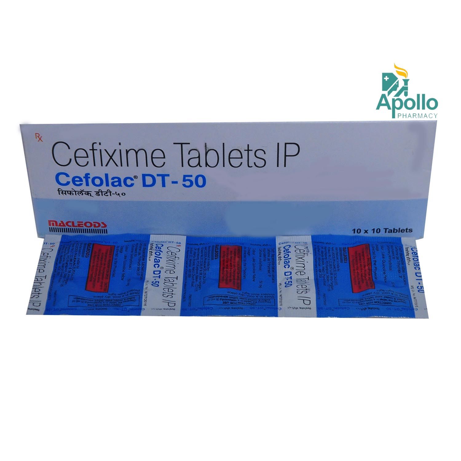 Cefolac Dt 50 mg Tablet 10's Price, Uses, Side Effects, Composition ...