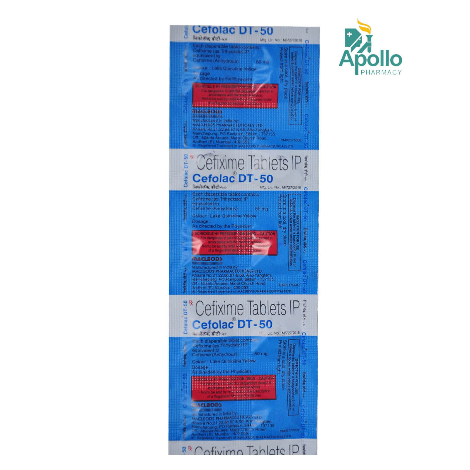 Cefolac Dt 50 mg Tablet 10's Price, Uses, Side Effects, Composition ...