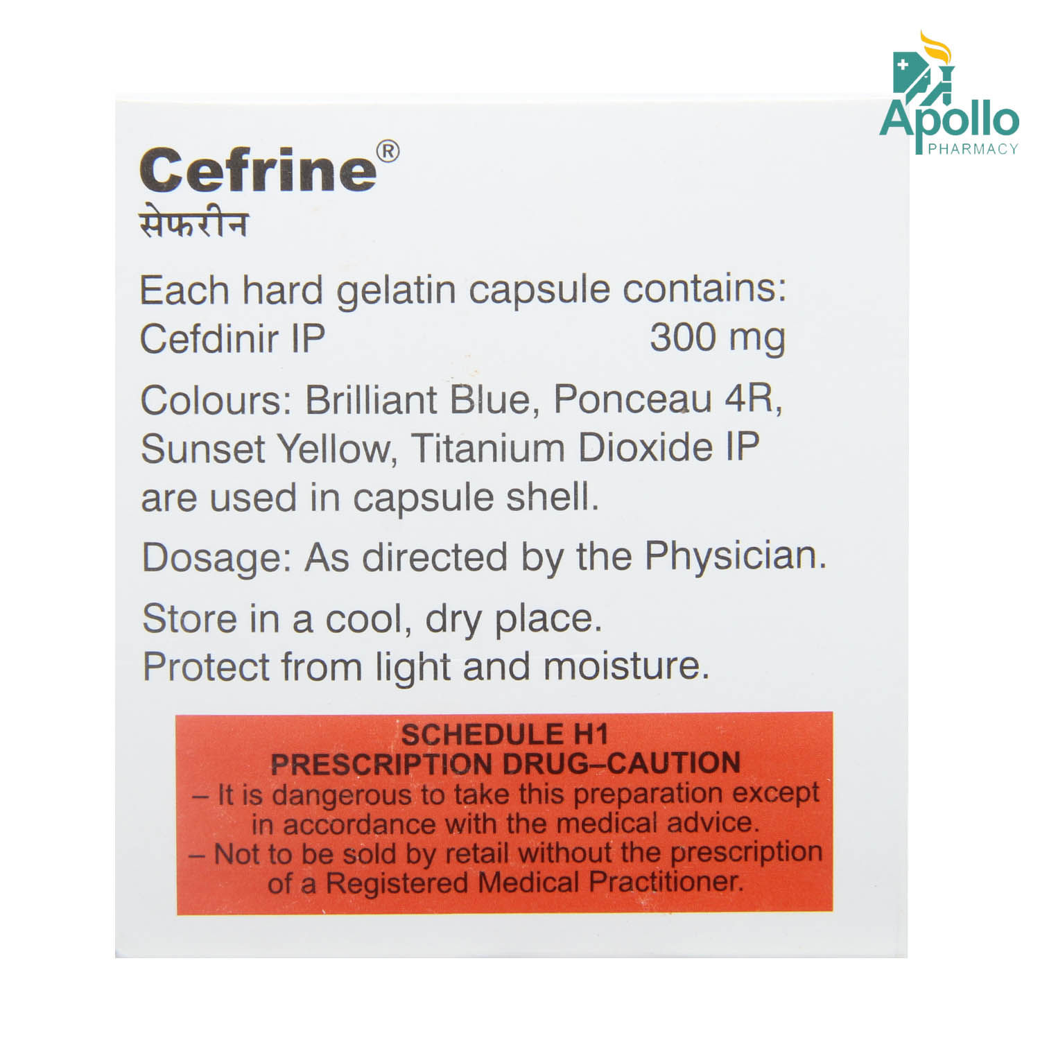 Cefrine Capsule 4's Price, Uses, Side Effects, Composition - Apollo ...