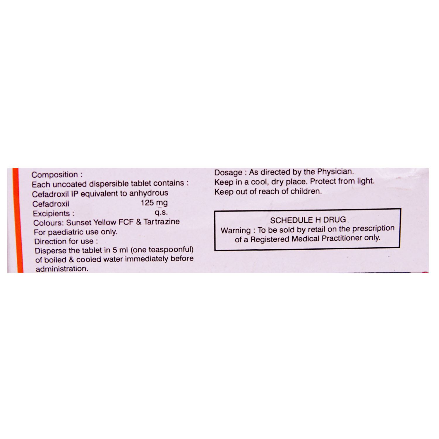 CEFADROX KID 125MG TABLET Price, Uses, Side Effects, Composition ...