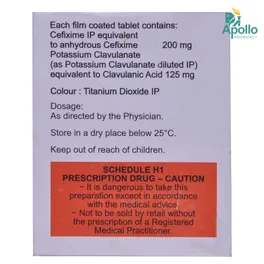 Cefolac CV 200 mg Tablet | Uses, Side Effects, Price | Apollo Pharmacy