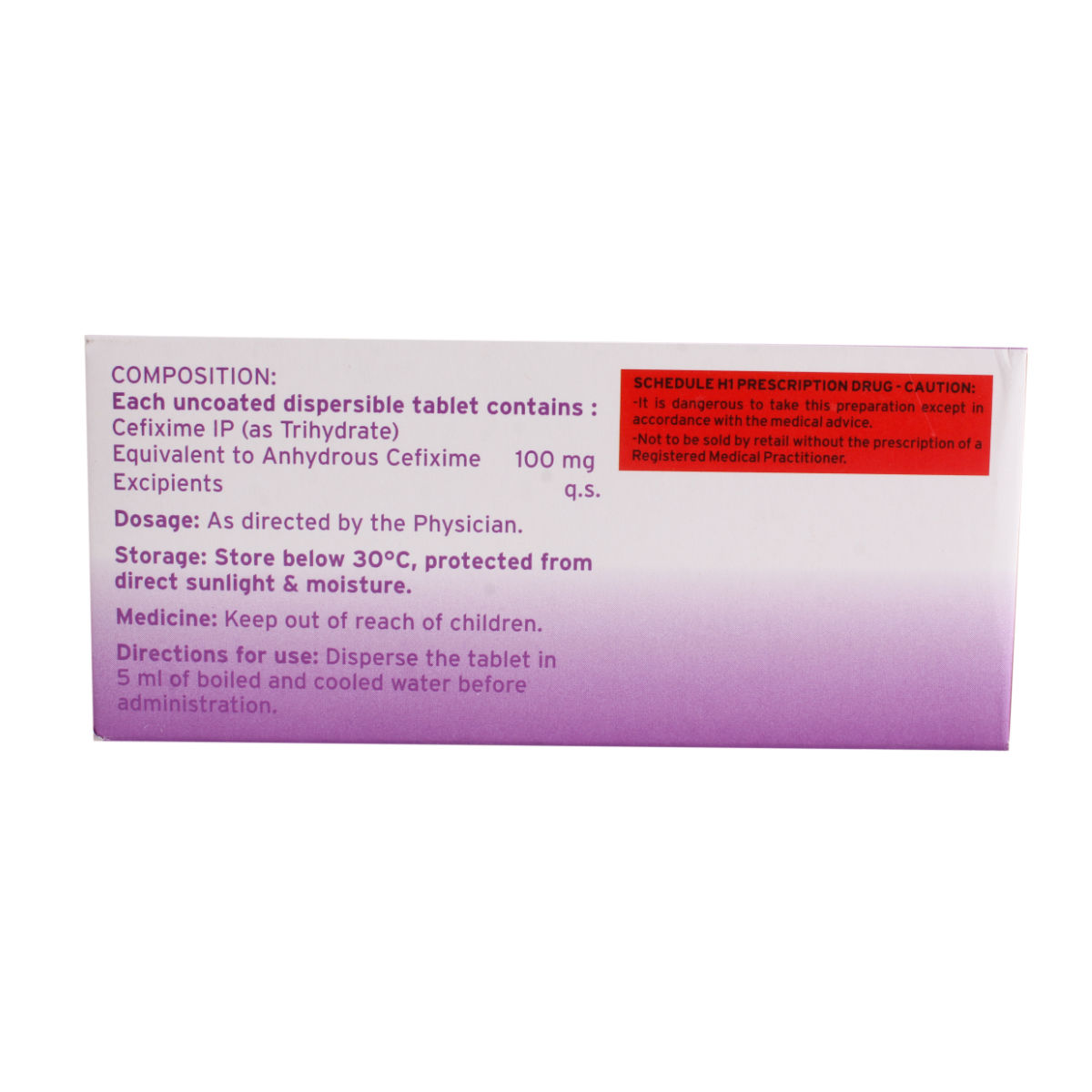 Cefilab Dt 100 Mg Tab 10'S Price, Uses, Side Effects, Composition ...