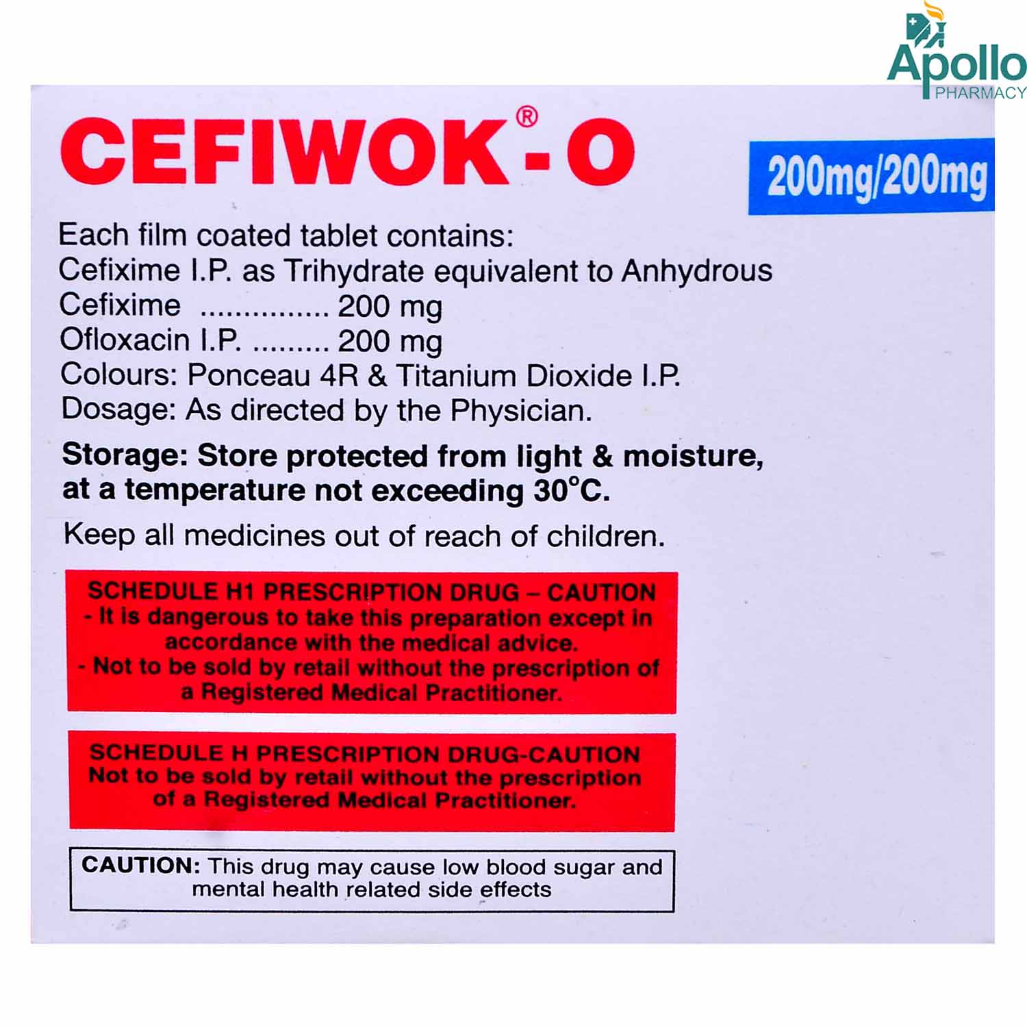 CEFIWOK O TABLET Price, Uses, Side Effects, Composition - Apollo Pharmacy