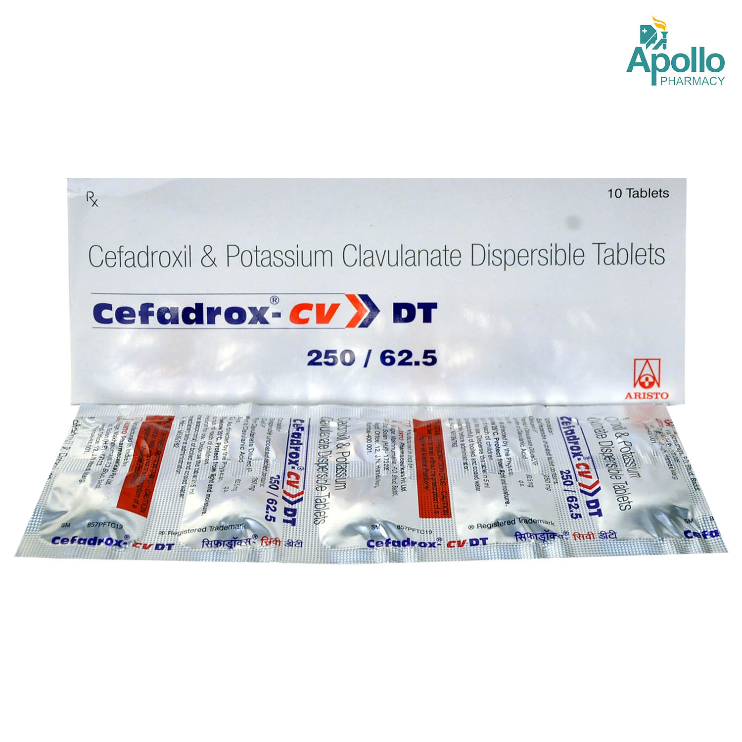 Cefadrox CV DT 250/62.5 Tablet 10's Price, Uses, Side Effects ...