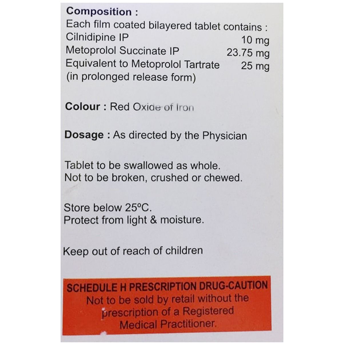 Celavi M 10/25 Tablet 15's Price, Uses, Side Effects, Composition ...
