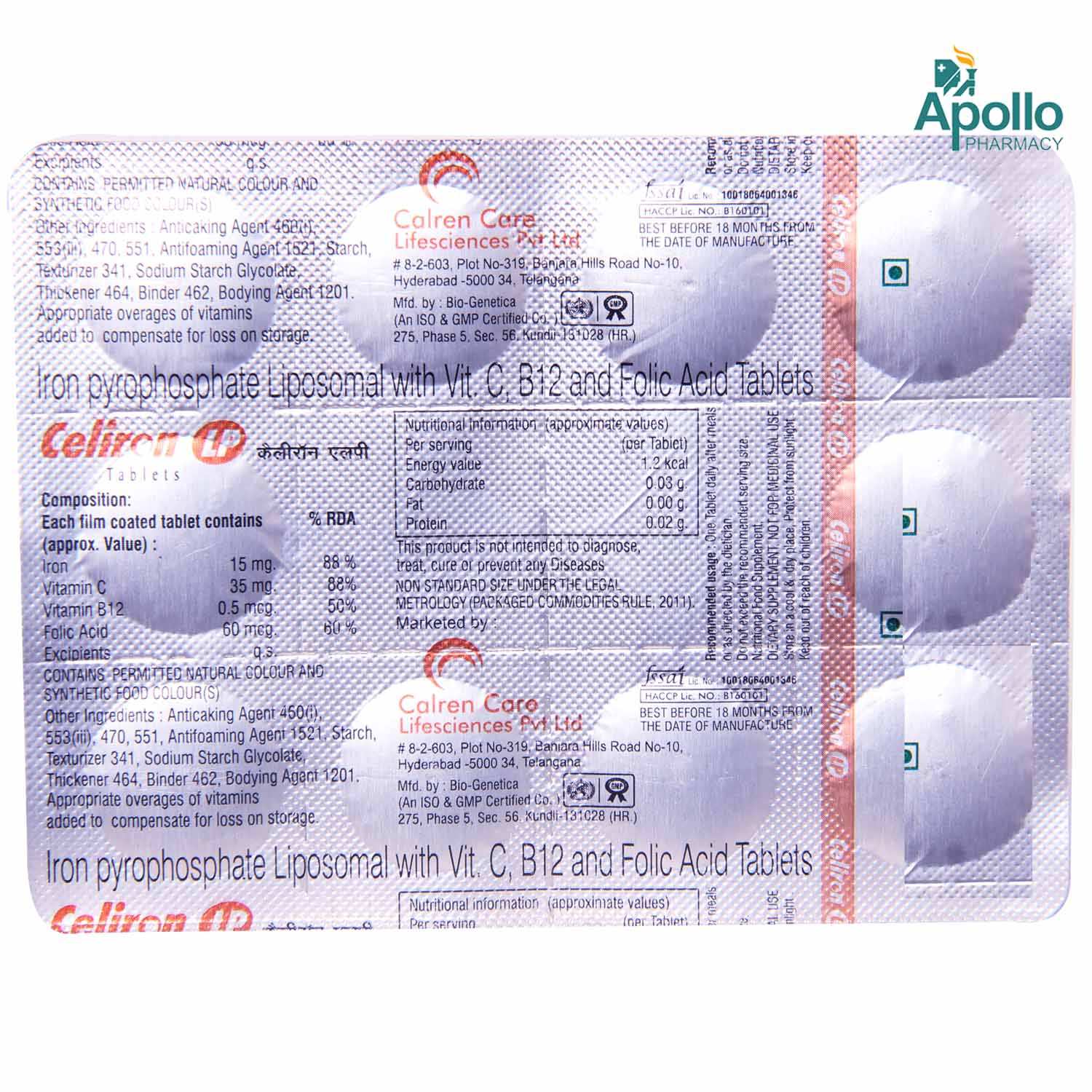 Celiron LP Tablet 10's Price, Uses, Side Effects, Composition - Apollo ...
