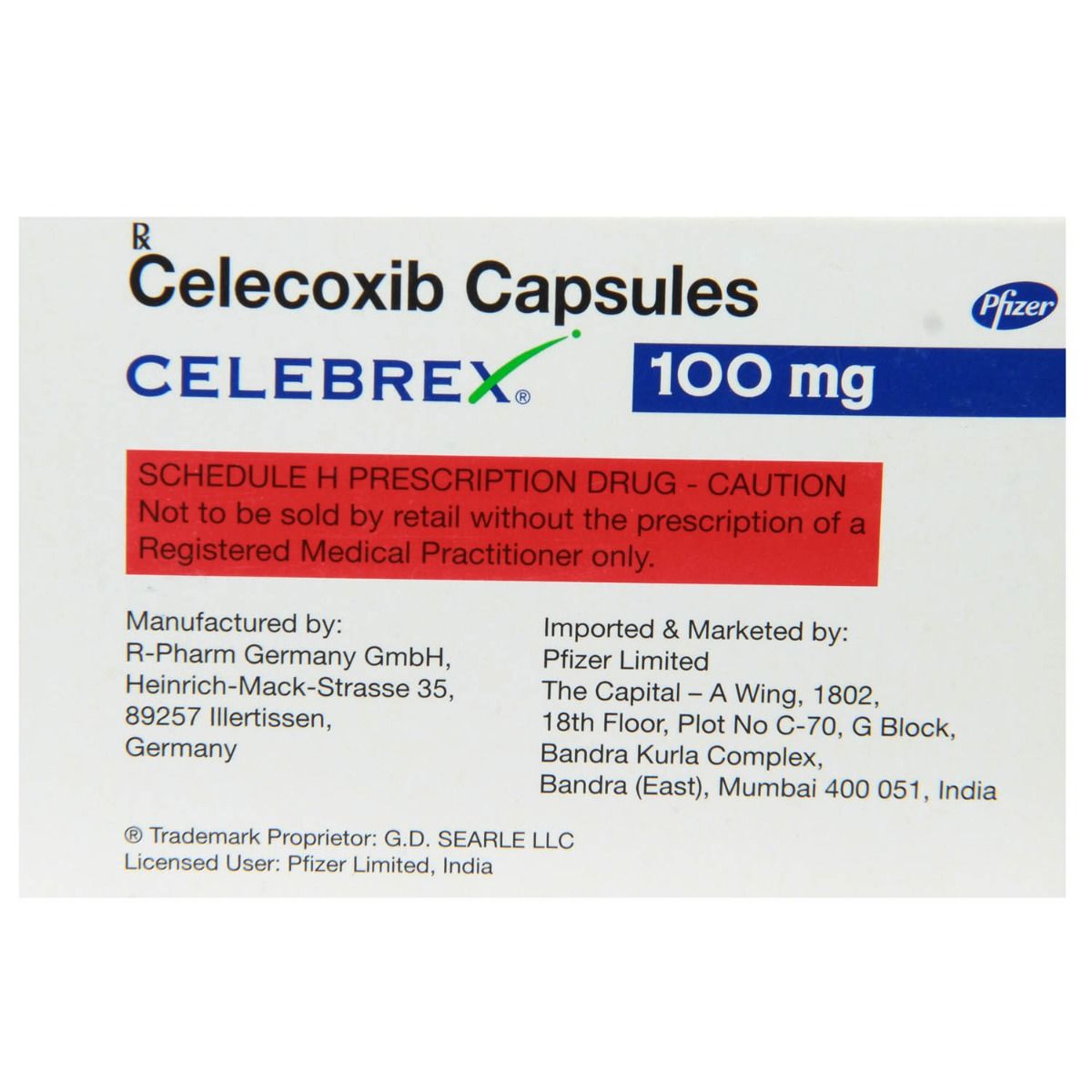 Celebrex 100mg Capsule 10's Price, Uses, Side Effects, Composition ...