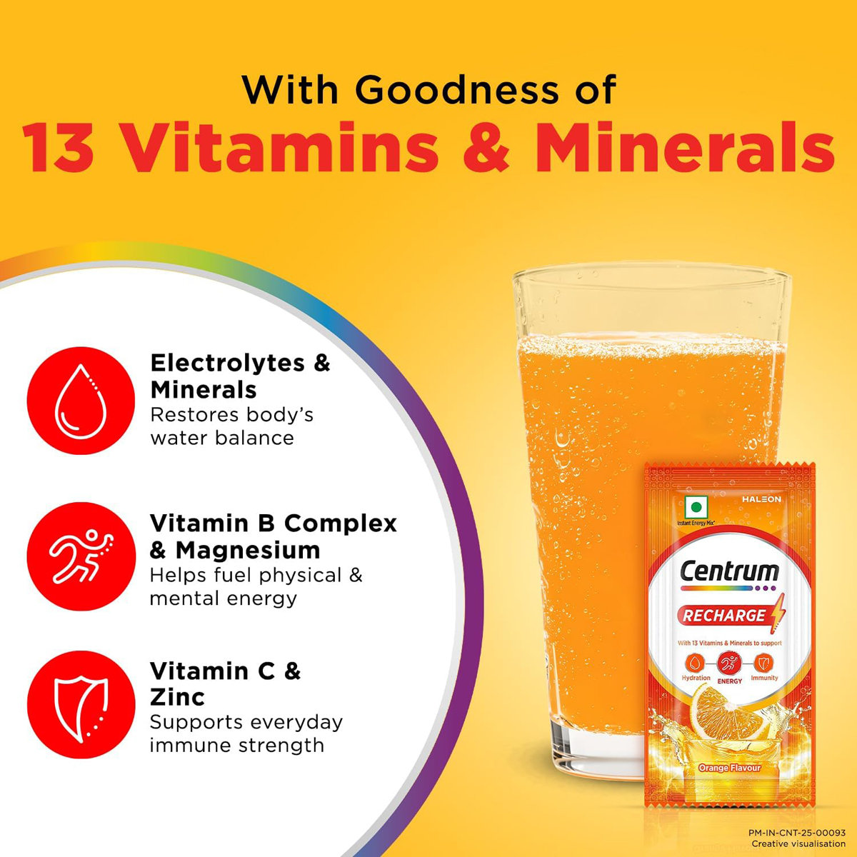 Buy Centrum Recharge Orange Flavour for Adult, 30 gm (6x5gm Sachet ...
