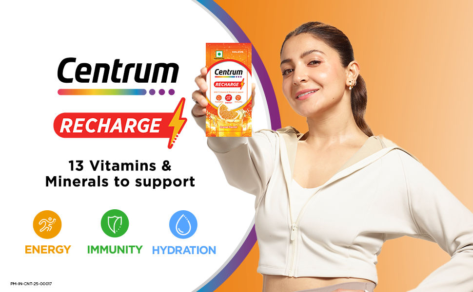 Buy Centrum Recharge Orange Flavour for Adult, 30 gm (6x5gm Sachet ...