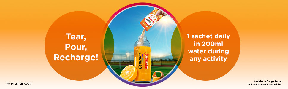 Buy Centrum Recharge Orange Flavour for Adult, 30 gm (6x5gm Sachet ...