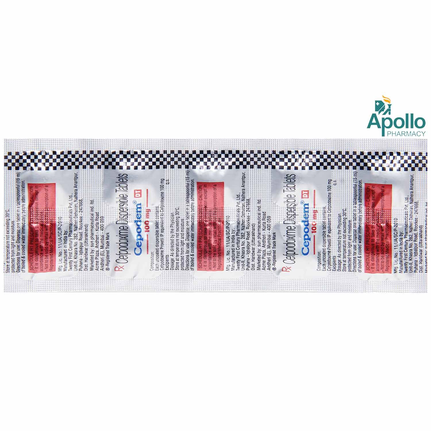 Cepodem DT 100 mg Tablet 10's Price, Uses, Side Effects, Composition ...