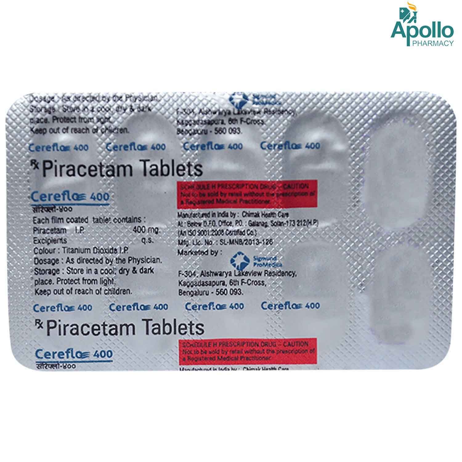 Cereflo 400 mg Tablet 10's Price, Uses, Side Effects, Composition ...