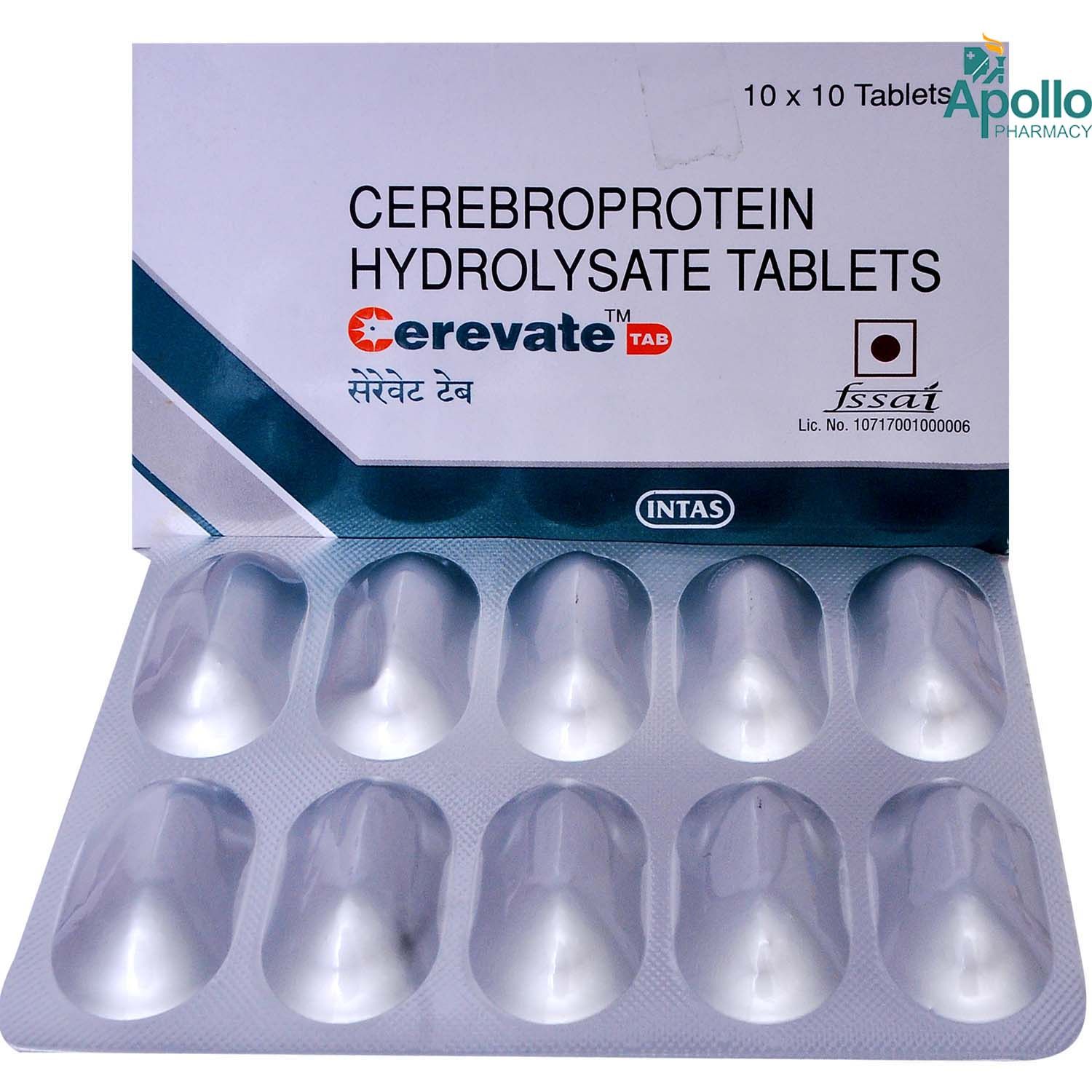 Cerevate Tablet 10's Price, Uses, Side Effects, Composition - Apollo ...