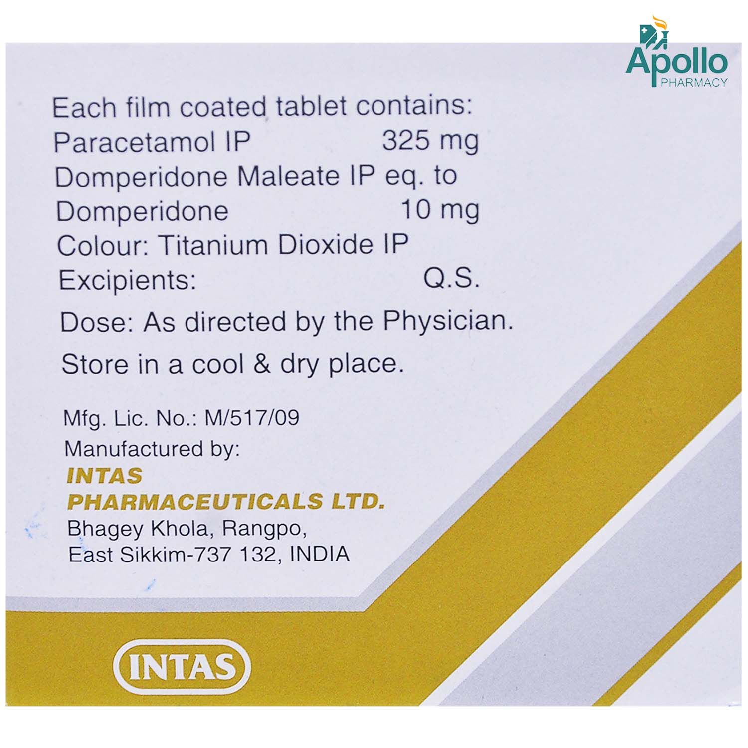 Cetadom Tablet 10's Price, Uses, Side Effects, Composition - Apollo ...